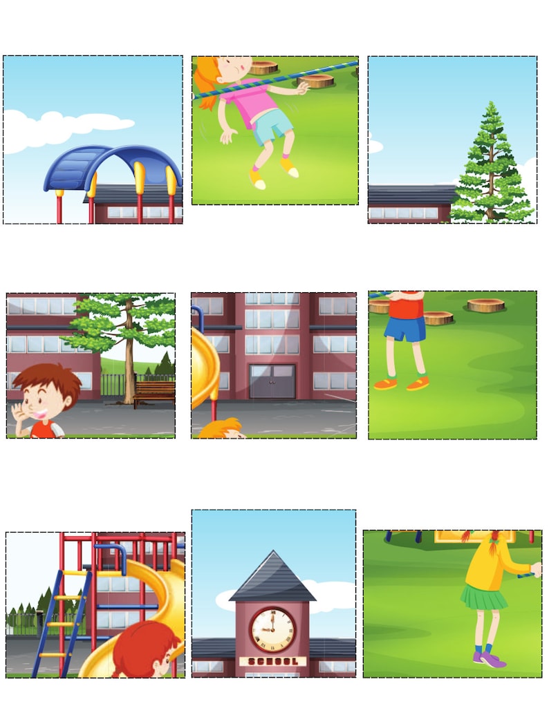 5 Page Cut and Paste Activity Book, Digital Kids Activity Pages ...