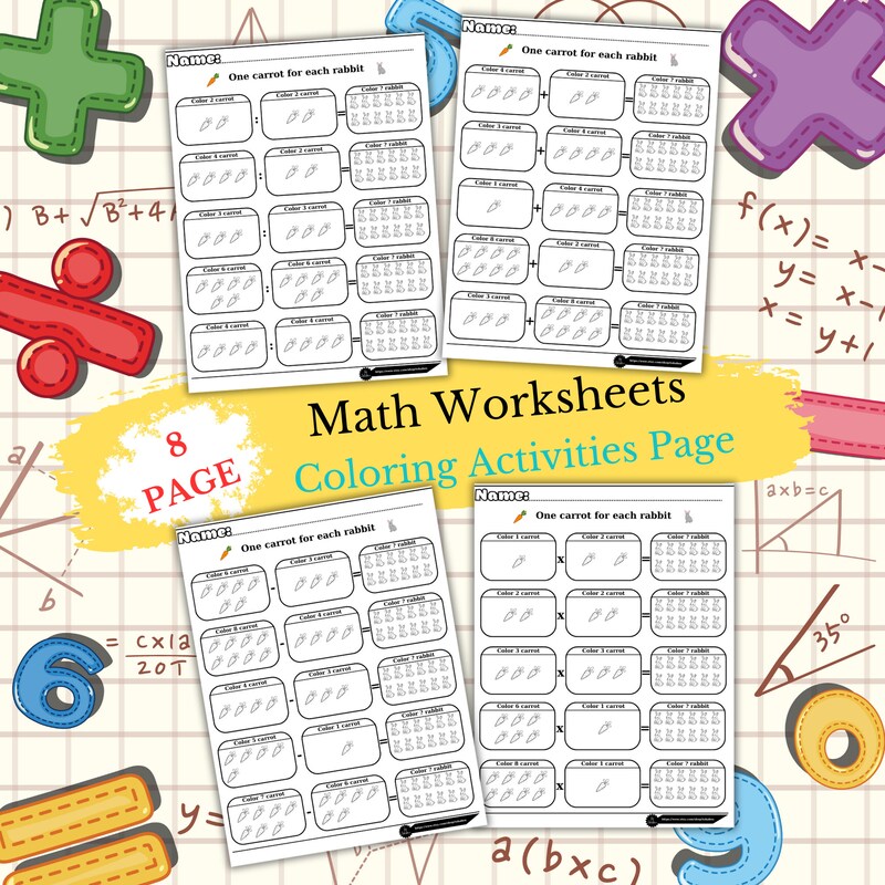 Math Worksheets for High School - Etsy