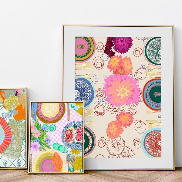 Colorful Kitchen Art - Etsy
