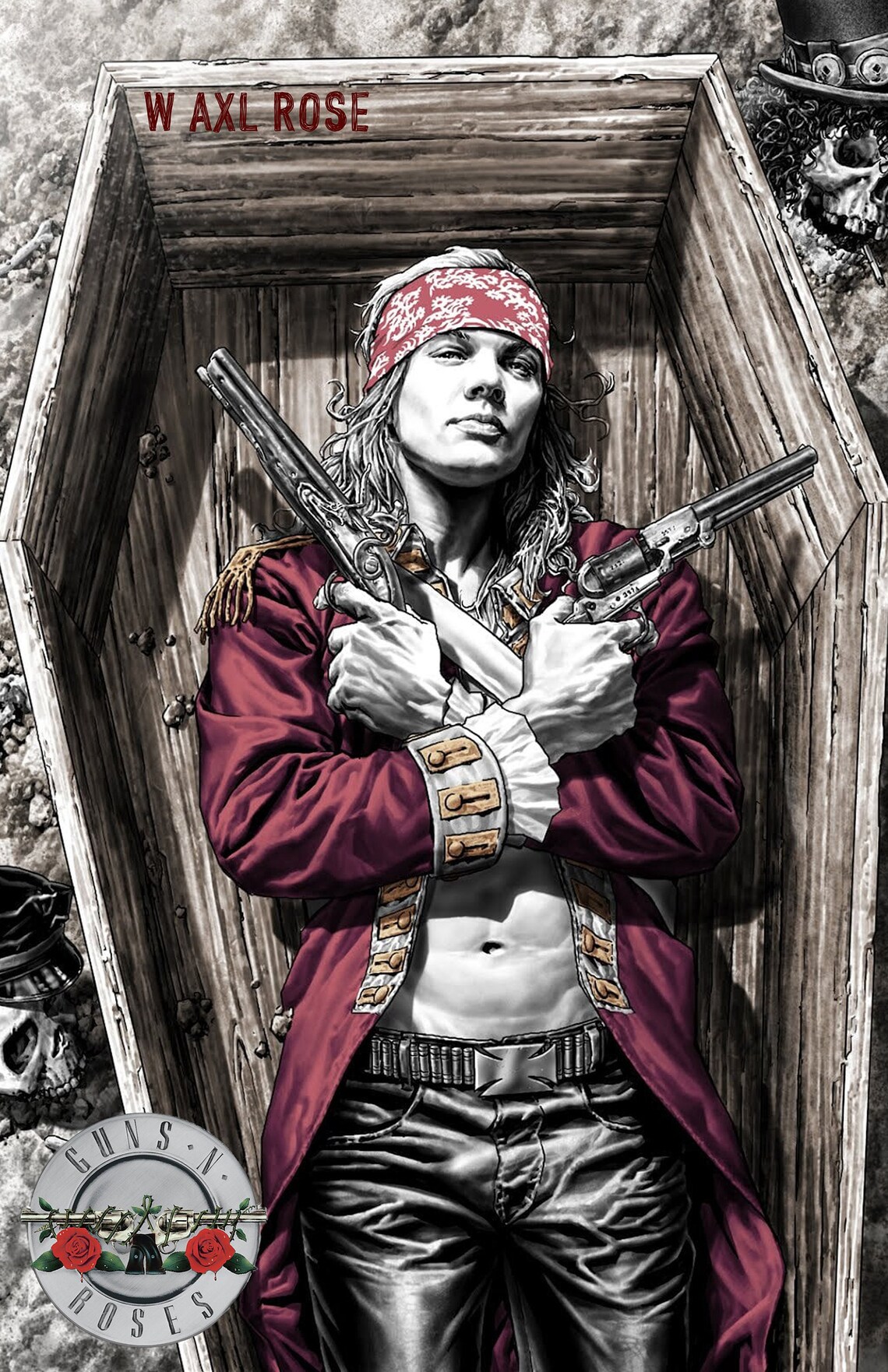 W Axl Rose Digital Print Poster 11x17 - Etsy