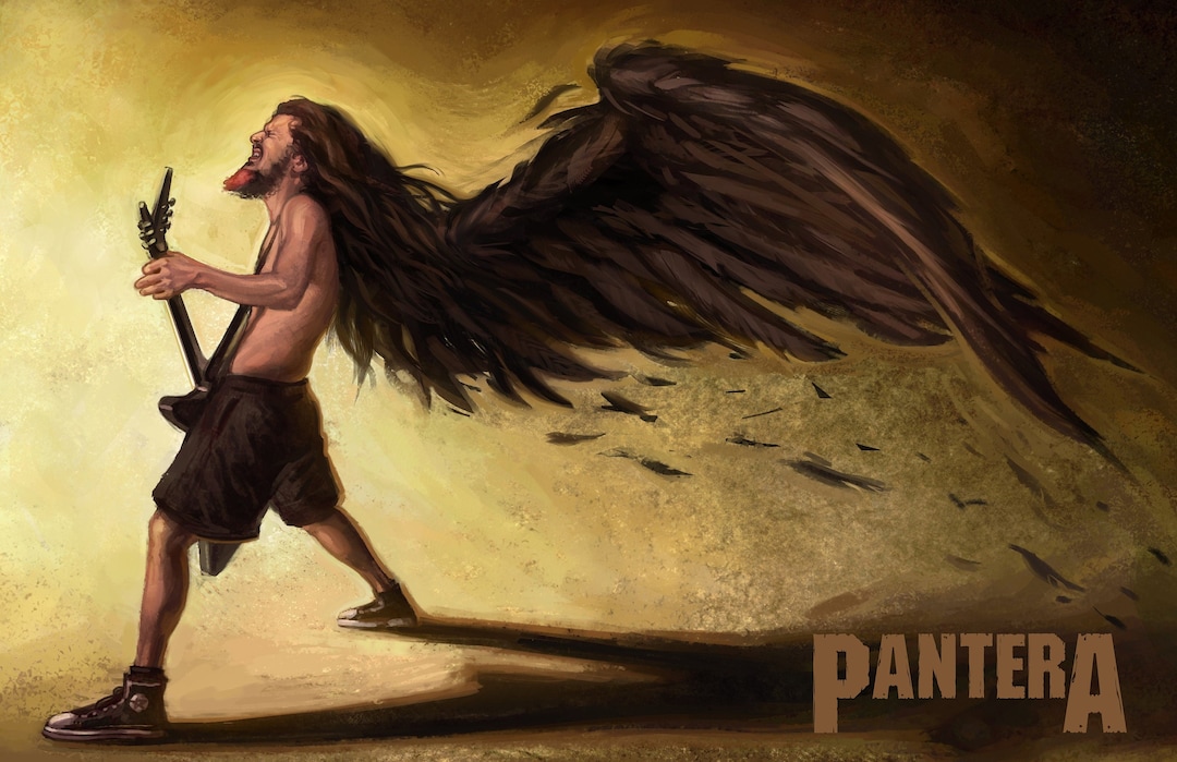 Dimebag Darrell Wings - Pantera Digital Poster (11x17) - Etsy