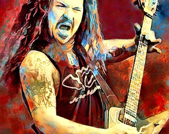 Dimebag Darrell PANTERA Colored Digital Print Poster - Etsy