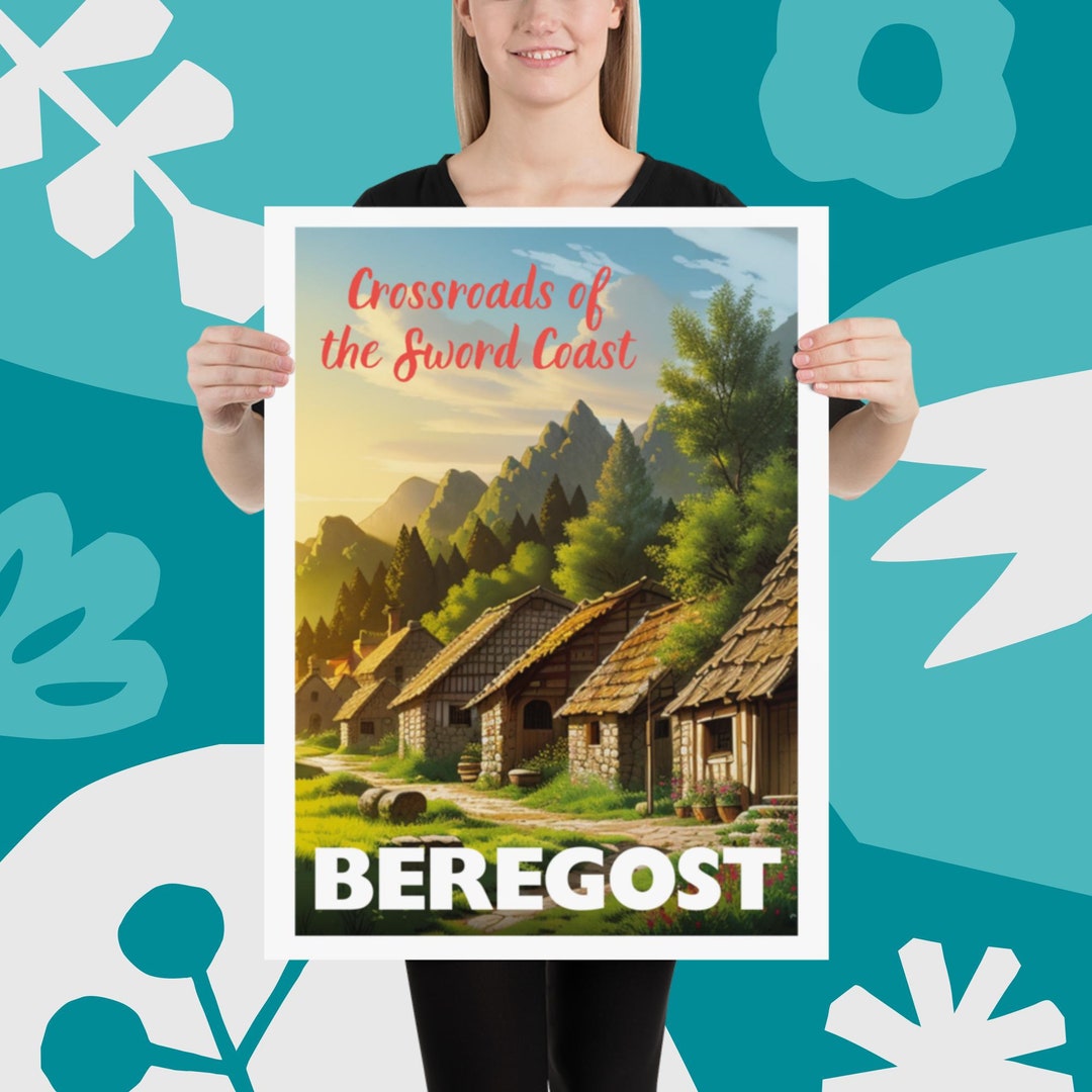 Beregost Tourism Poster Sword Coast Faerun D&D Art - Etsy
