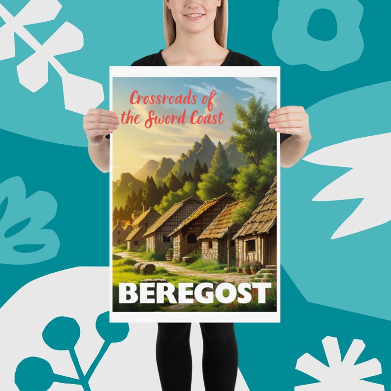 Beregost Tourism Poster Sword Coast Faerun D&D Art - Etsy