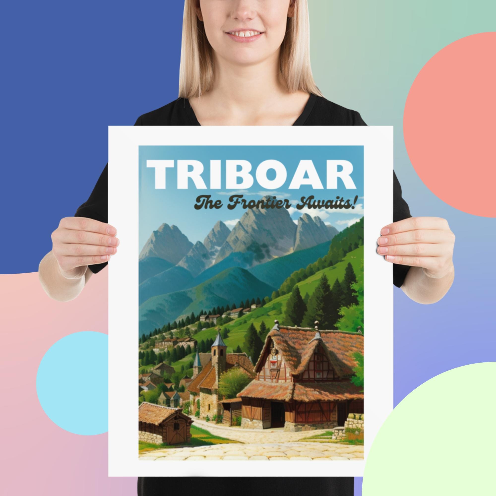 Triboar Tourism Poster Sword Coast D&D Art - Etsy