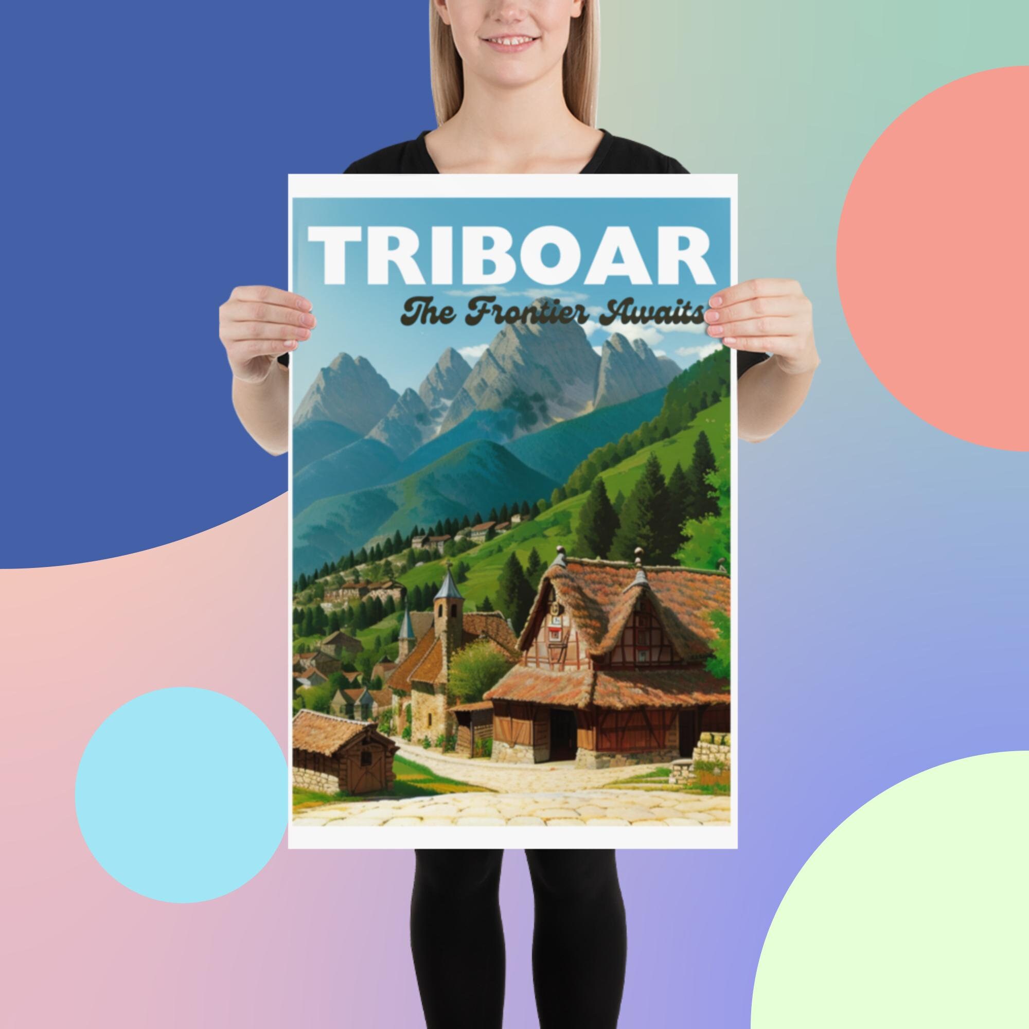 Triboar Tourism Poster Sword Coast D&D Art - Etsy