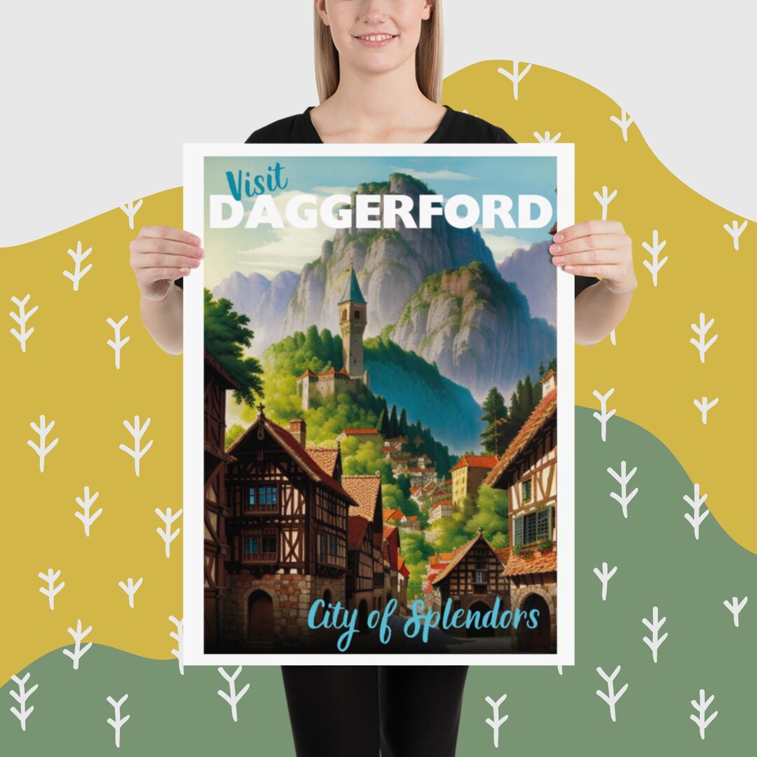 Daggerford Tourism Poster Sword Coast Faerun D&D Art - Etsy