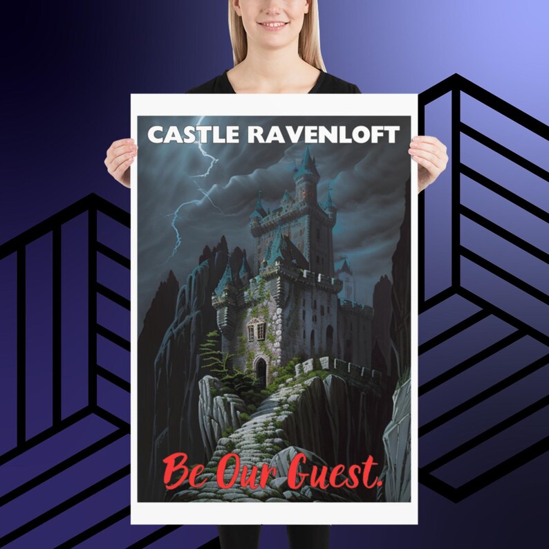 Castle Ravenloft Tourism Poster Barovia Ravenloft D&D Art - Etsy