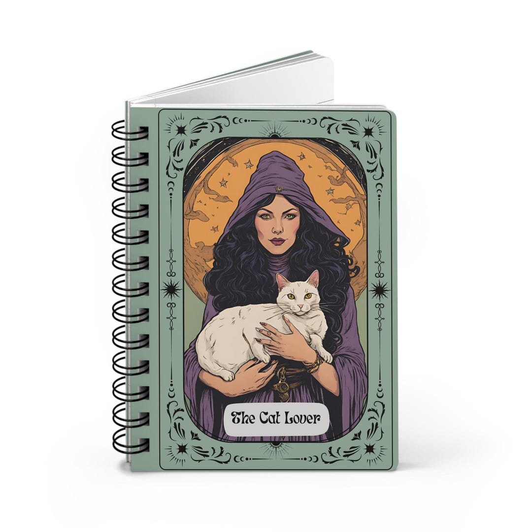 Witchy Journal, Cat Lover Diary, Tarot Card Notebook, Mystic Writing ...