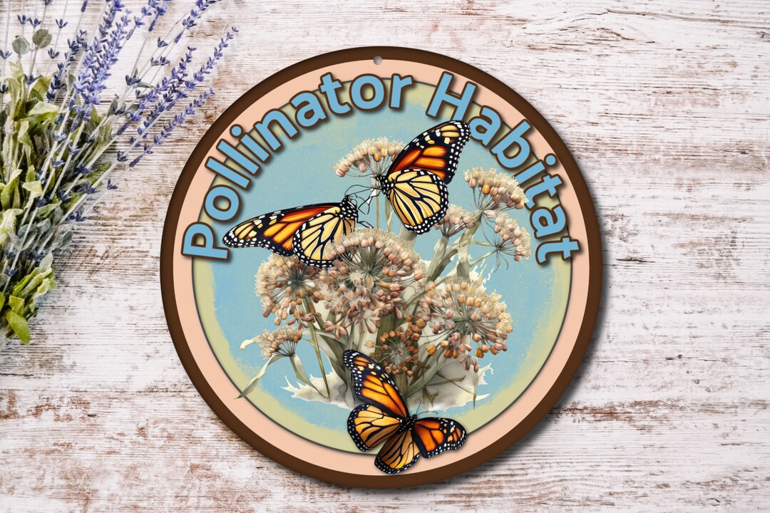 Pollinator Friendly Garden Sign Monarch Butterfly Pollinators Sign for ...