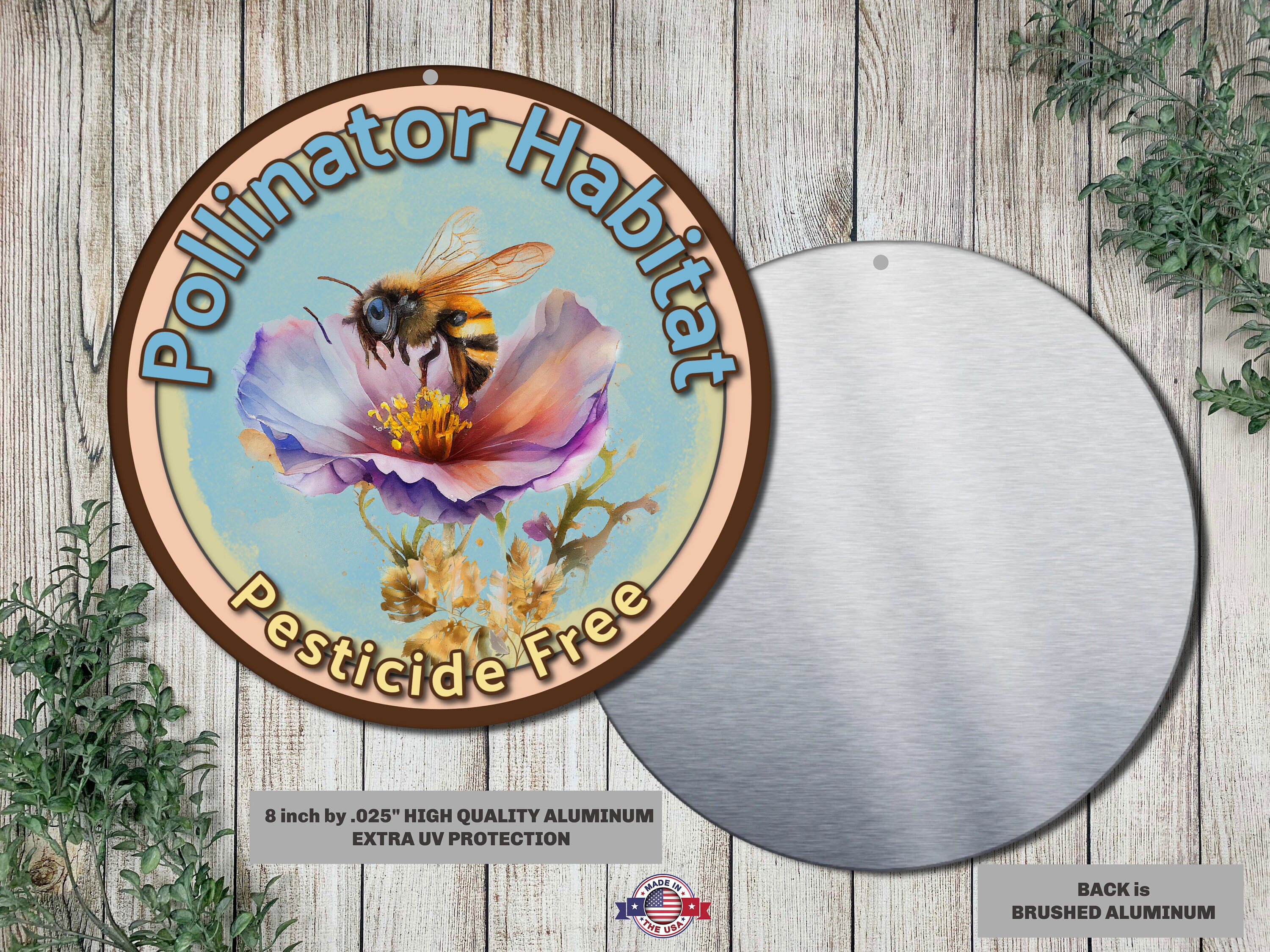 Pollinator Habitat Garden Sign Apiary Bee Sign Pollinators Welcome ...
