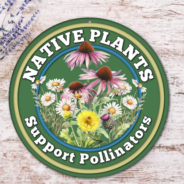 Garden Sign Native Plants Pollinators - Etsy