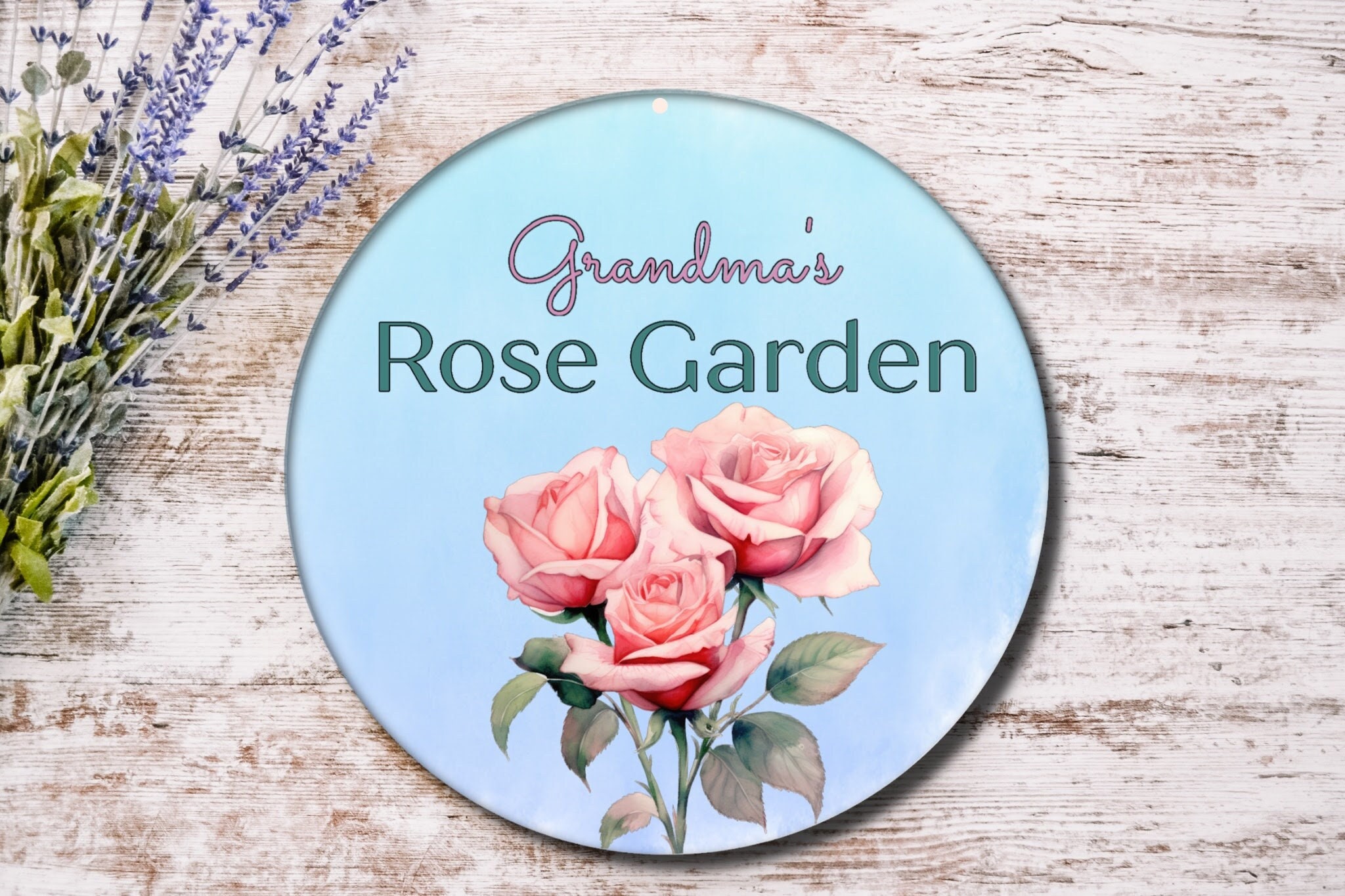 Personalized Rose Garden Sign | Custom Roses Garden Sign | Gift for Mom ...
