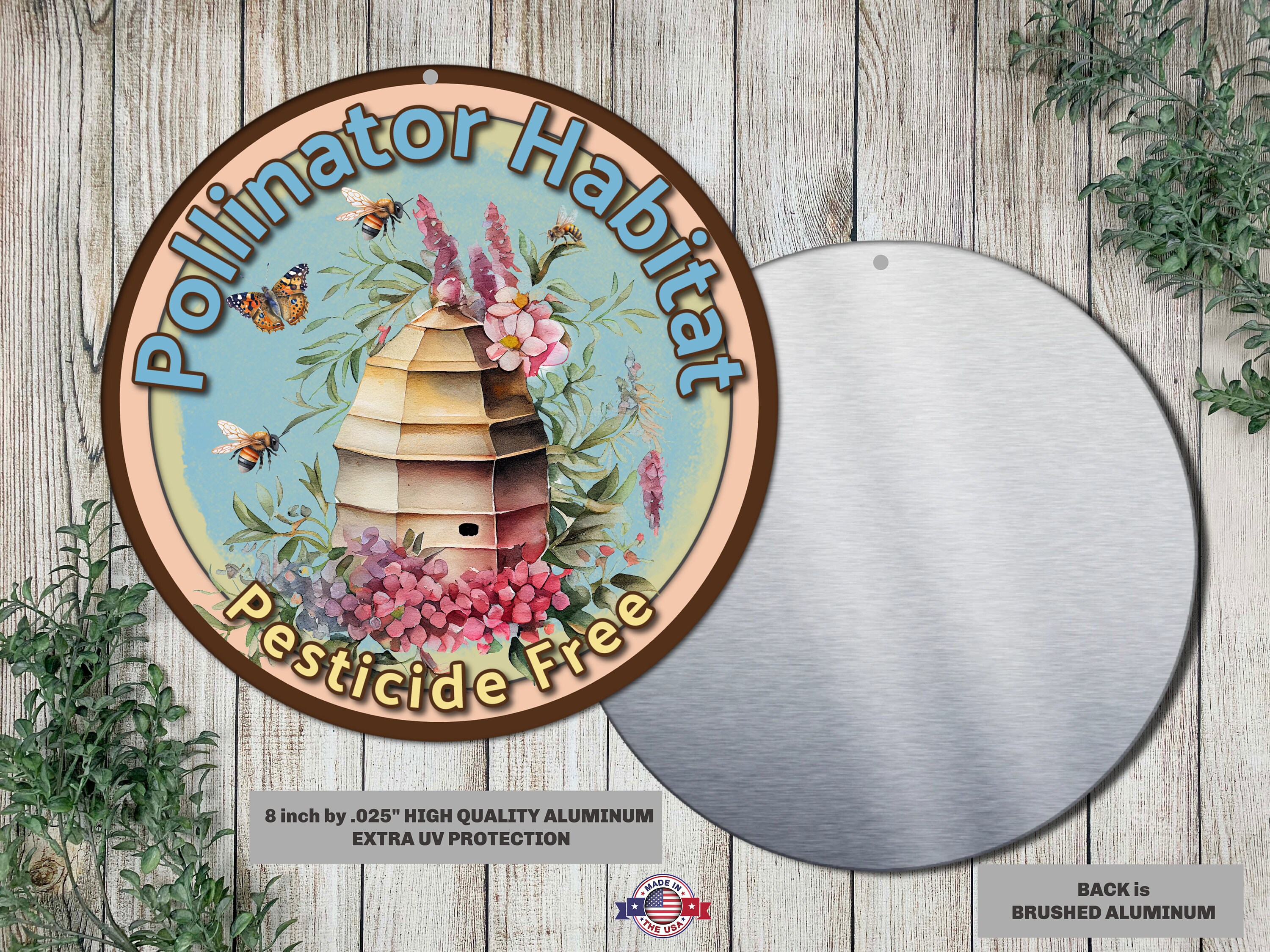 Pollinator Habitat Garden Sign Apiary Bee Sign Beehive - Etsy