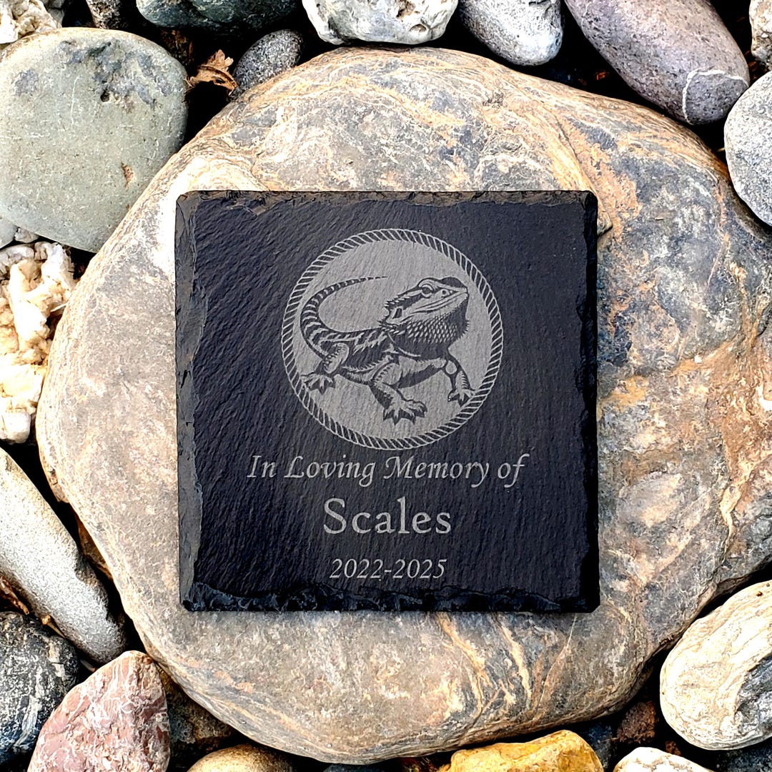 Small Personalized Bearded Dragon Lizard Memorial Stone – Engraved ...