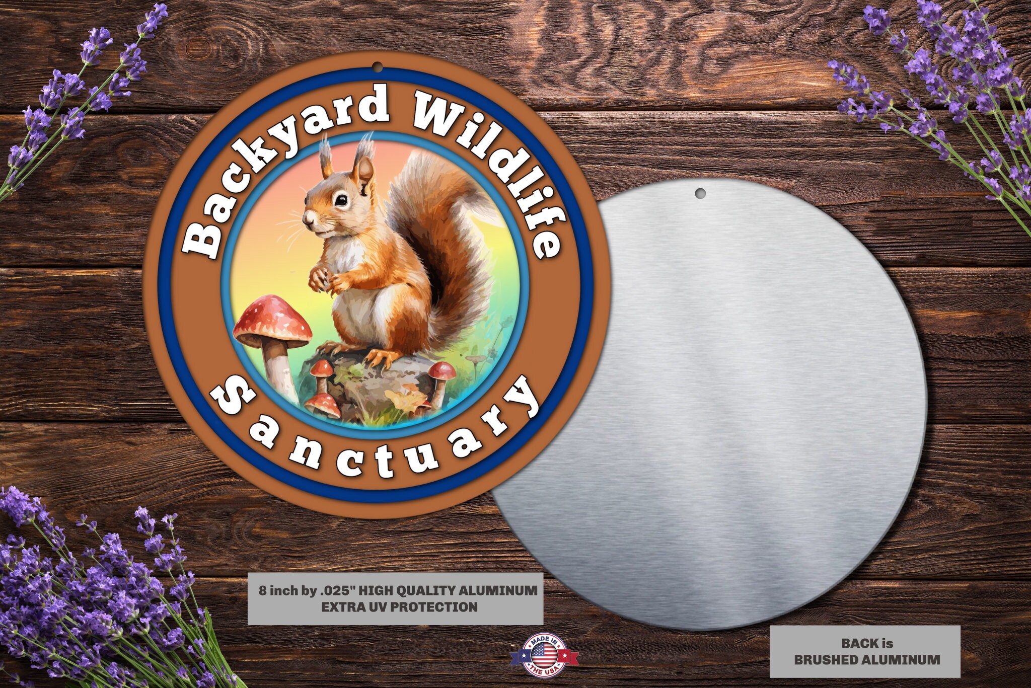 Backyard Wildlife Sanctuary Garden Sign 8 Squirrel Sign for Garden Gift ...