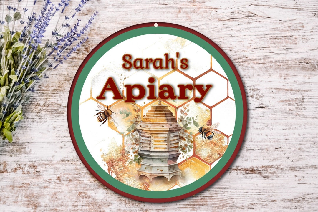 Personalized Apiary Sign | Bee Sign | Beekeeper Sign for Garden | Bees ...