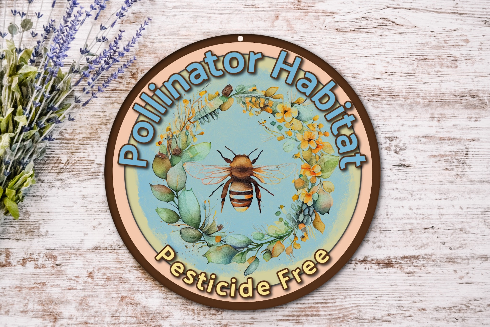 Pollinator Habitat Garden Sign | Apiary Bee Sign | Pollinators Welcome ...