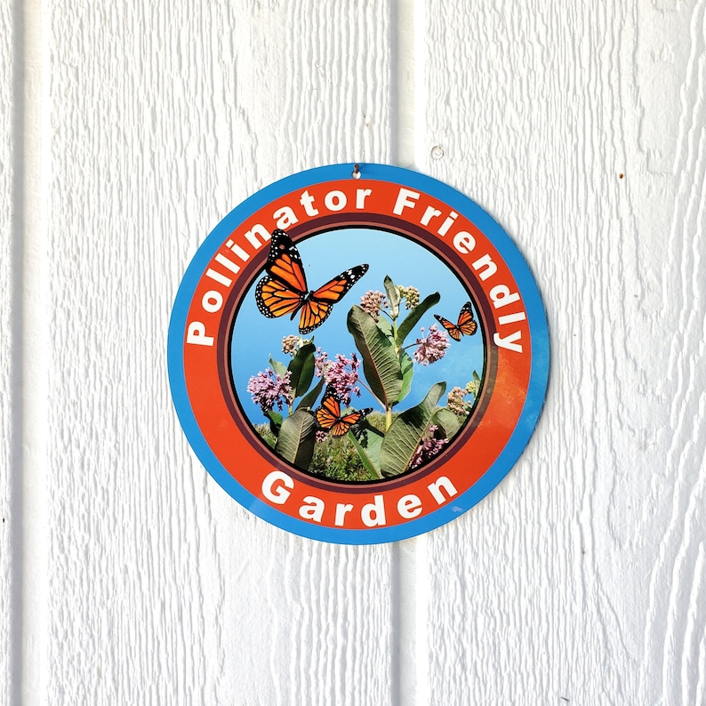 Pollinator Friendly Garden Sign Milkweed for Monarchs Sign Butterfly ...