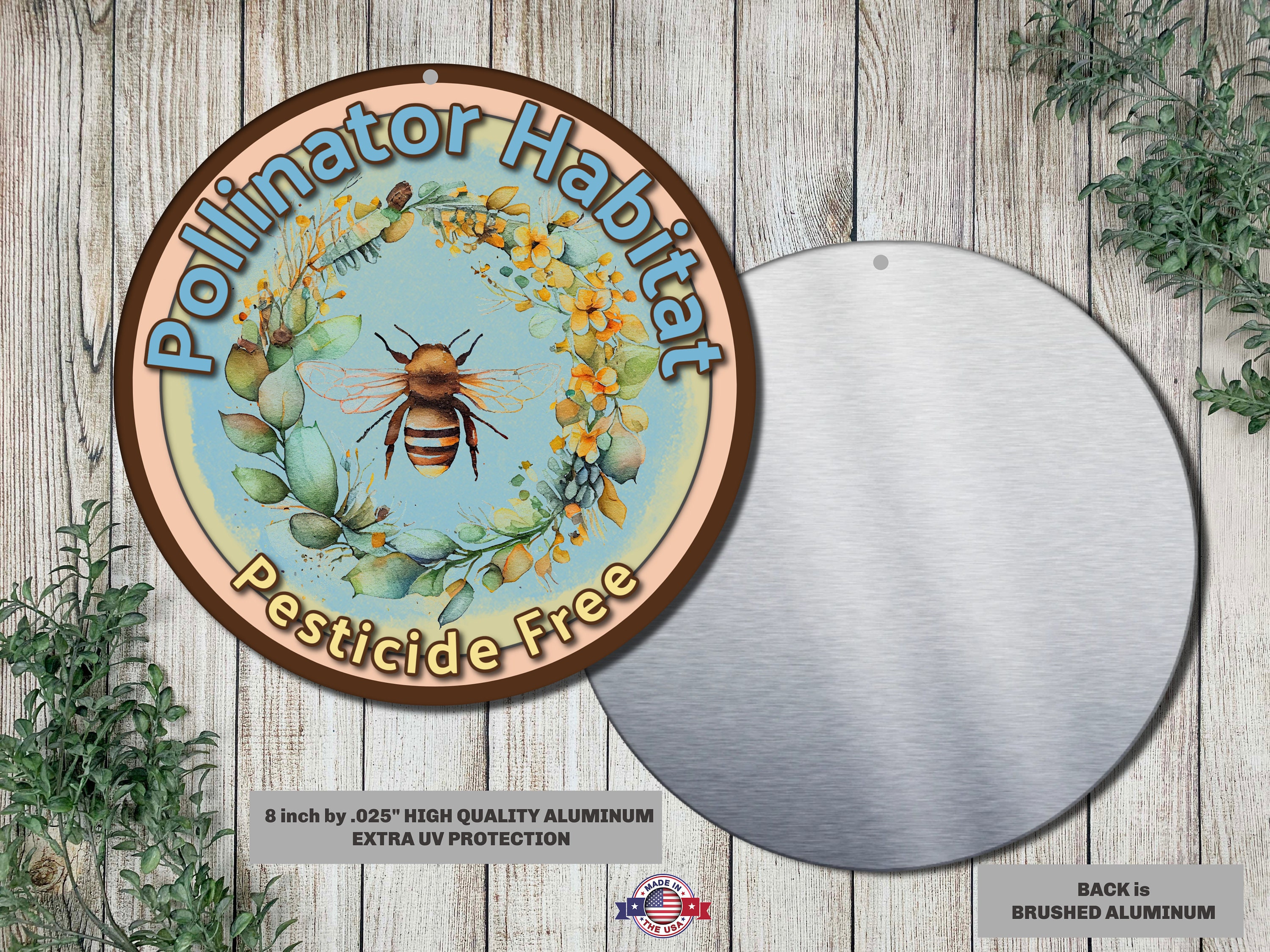 Pollinator Habitat Garden Sign | Apiary Bee Sign | Pollinators Welcome ...