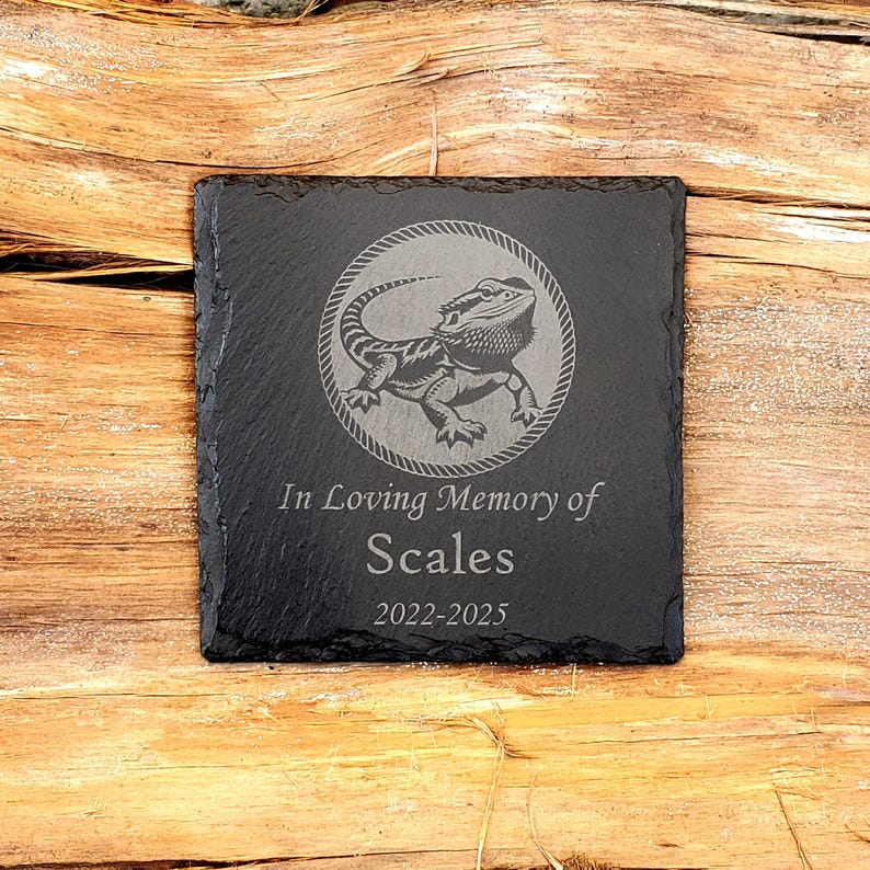 Small Personalized Bearded Dragon Lizard Memorial Stone – Engraved ...