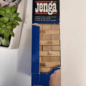 Original Vintage 1986 Jenga Game by Milton Bradley Hasbro - Etsy