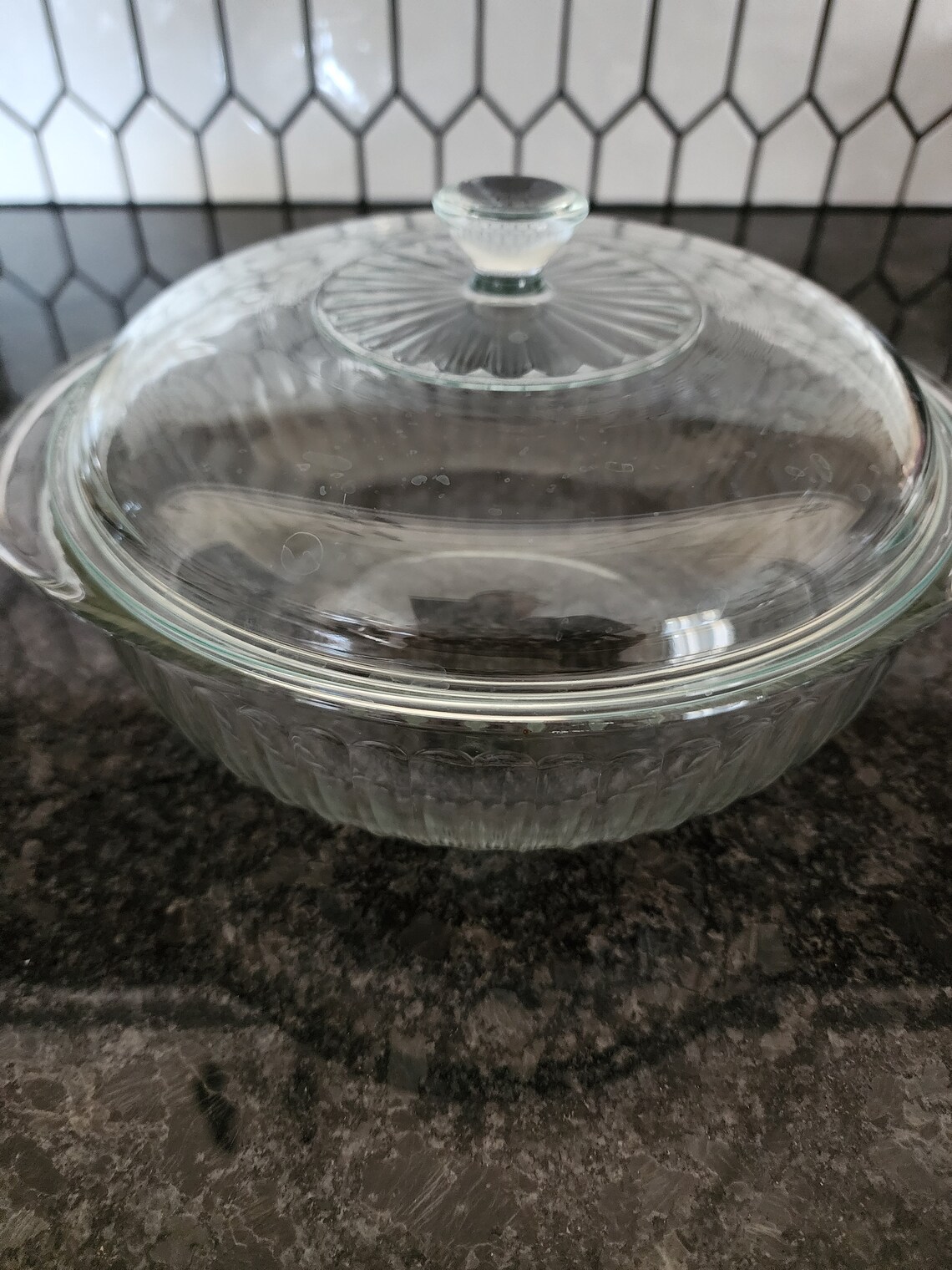 Vintage PYREX 2L Clear Glass Casserole Dish W Glass Lid 624C/024S - Etsy