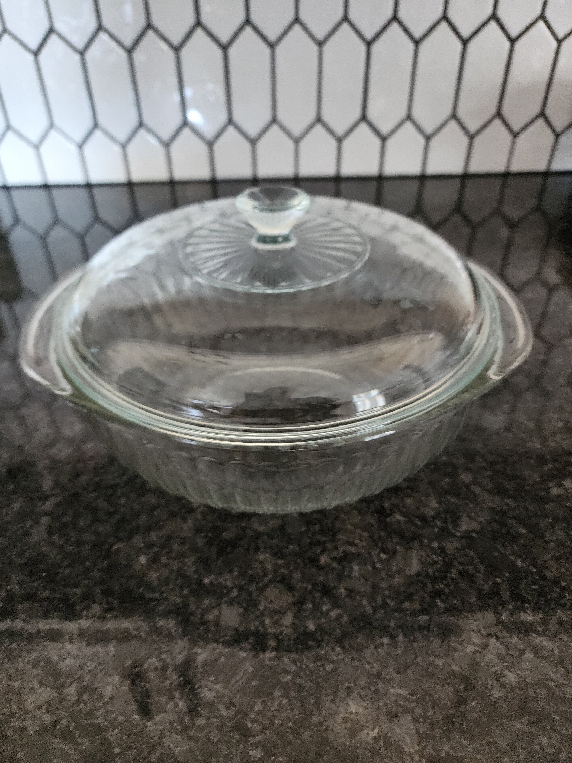 Vintage PYREX 2L Clear Glass Casserole Dish W Glass Lid 624C/024S - Etsy