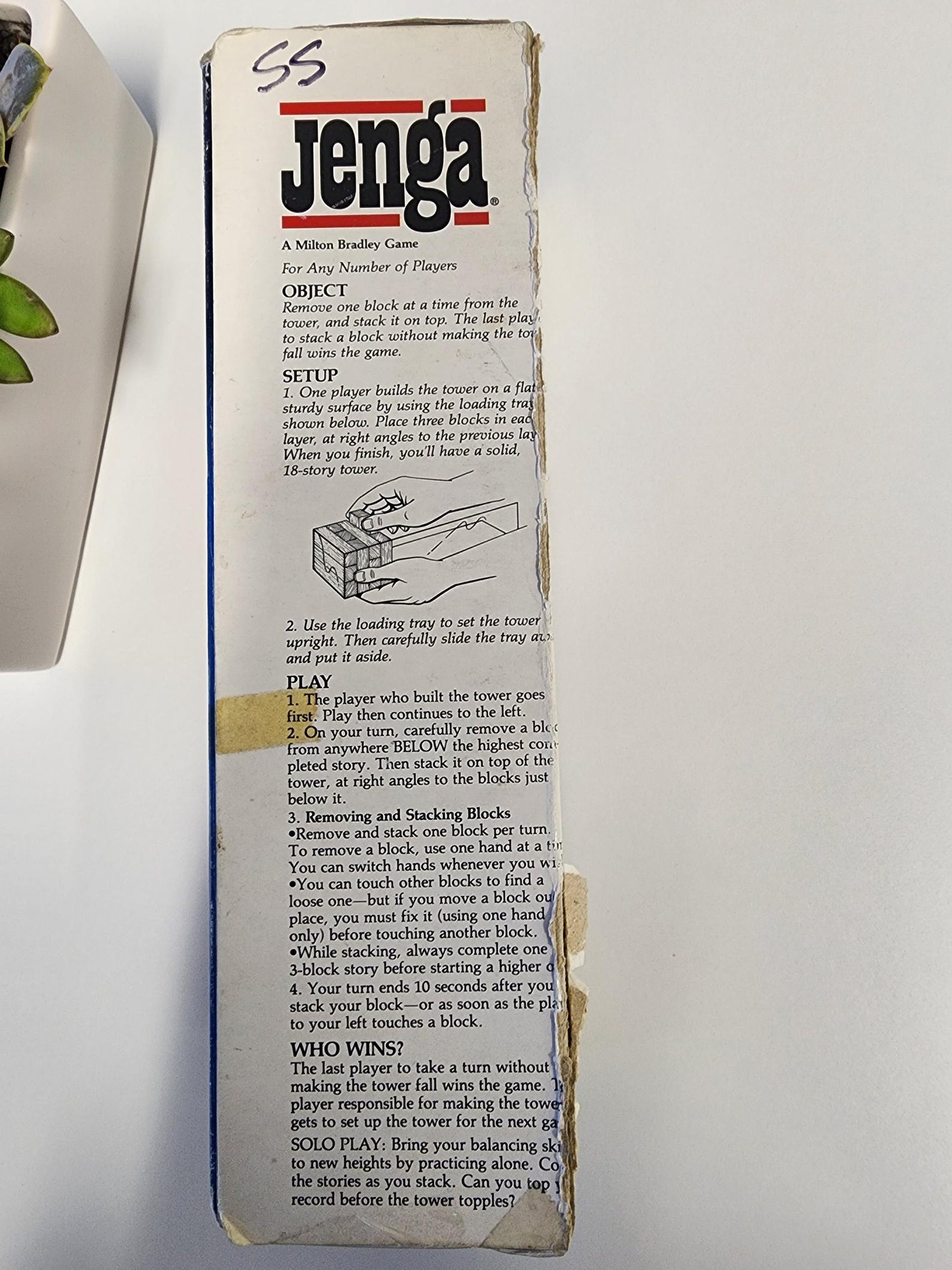 Original Vintage 1986 Jenga Game by Milton Bradley Hasbro - Etsy