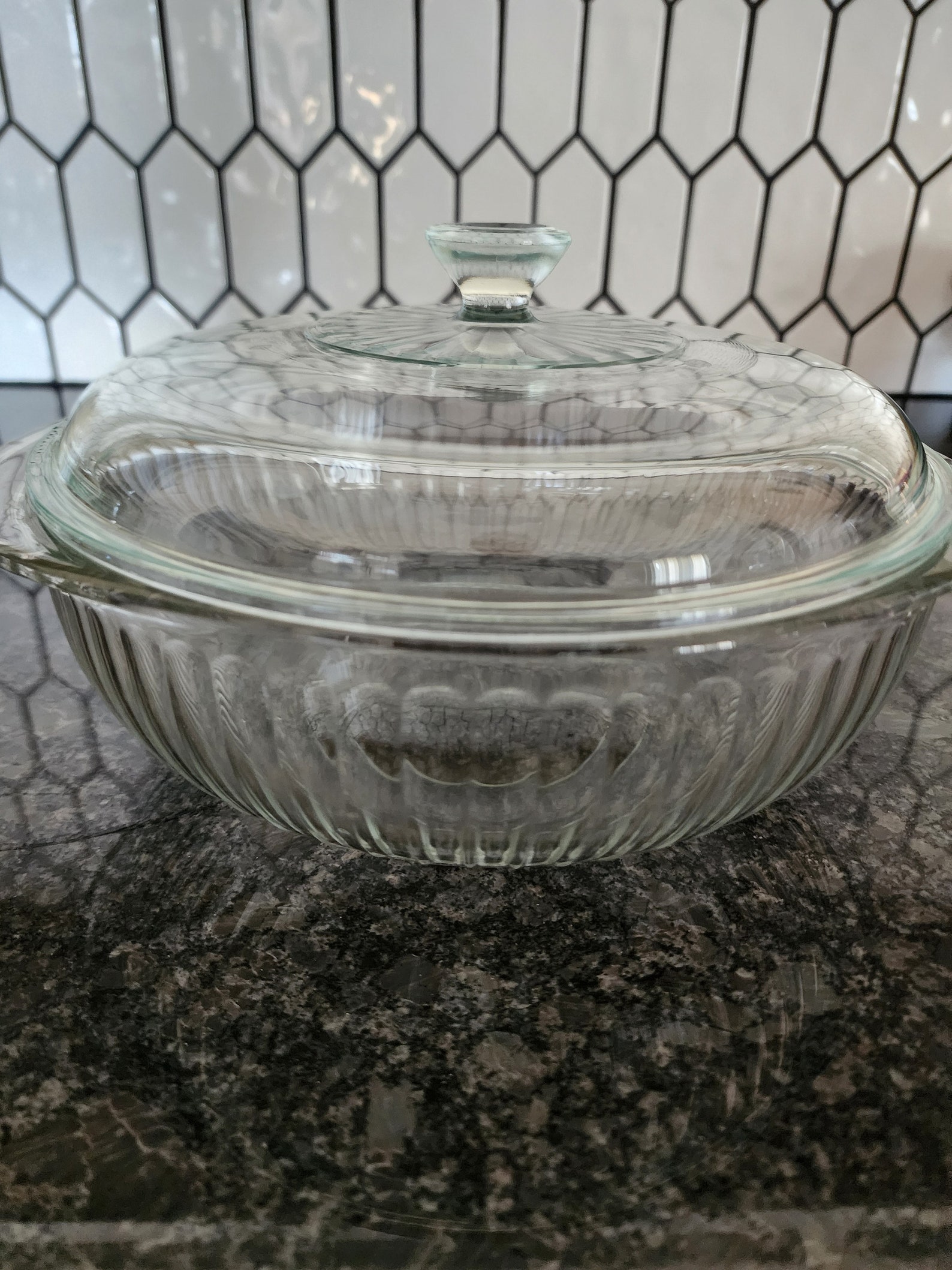 Vintage PYREX 2L Clear Glass Casserole Dish W Glass Lid 624C/024S - Etsy