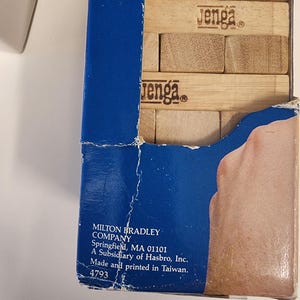 Original Vintage 1986 Jenga Game by Milton Bradley Hasbro - Etsy