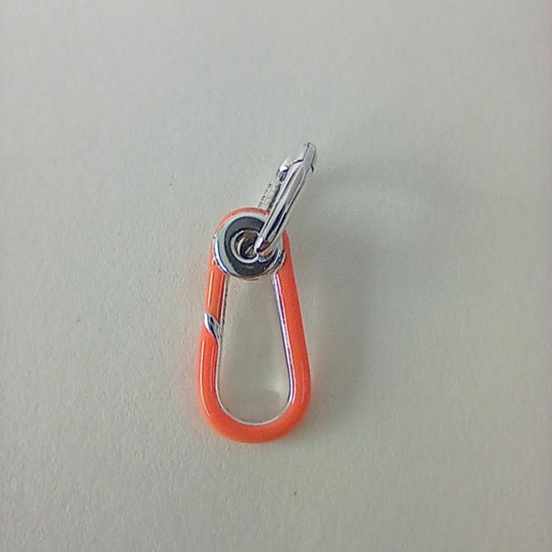 Pandor Sterling Silver ME Bright Orange Hoop Link Earring Only Fit ME ...