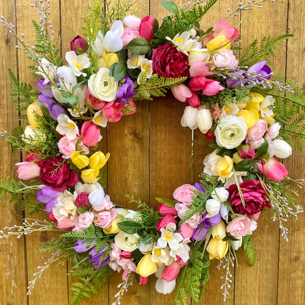 Spring Wreath for Front Door - Etsy