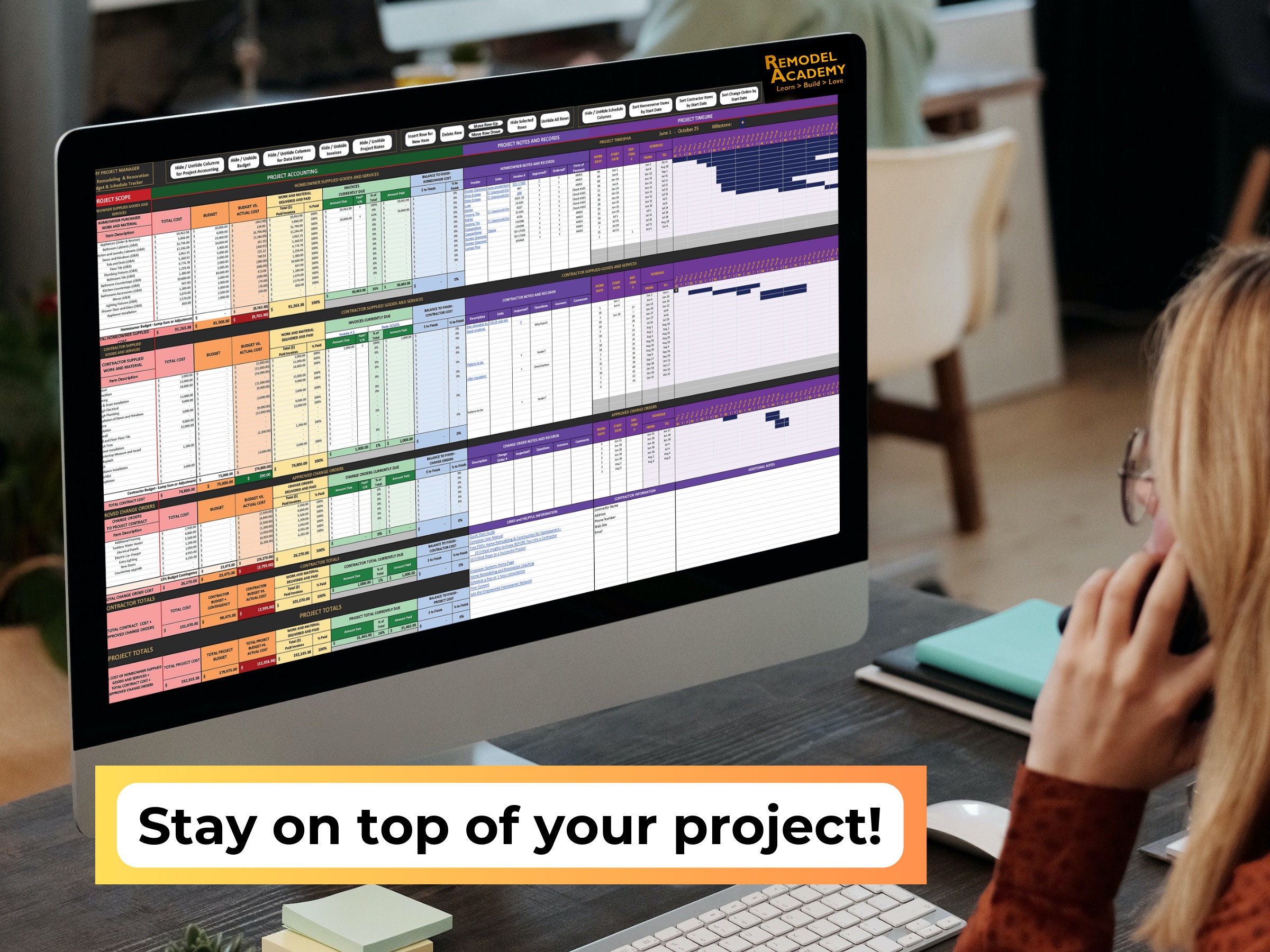 MY PROJECT MANAGER Plus | Home Renovation Planner | Excel Spreadsheet ...