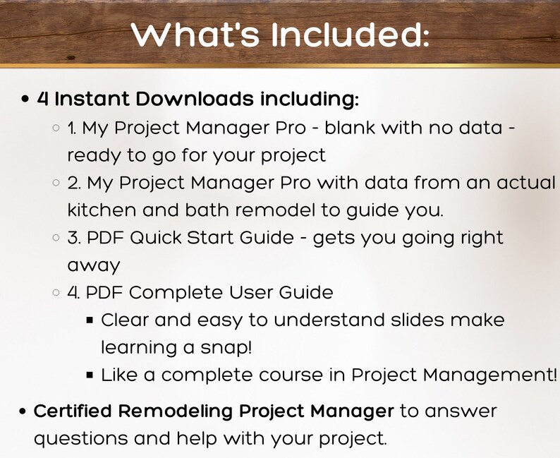 MY PROJECT MANAGER Pro | Home Renovation Planner | Excel Spreadsheet ...
