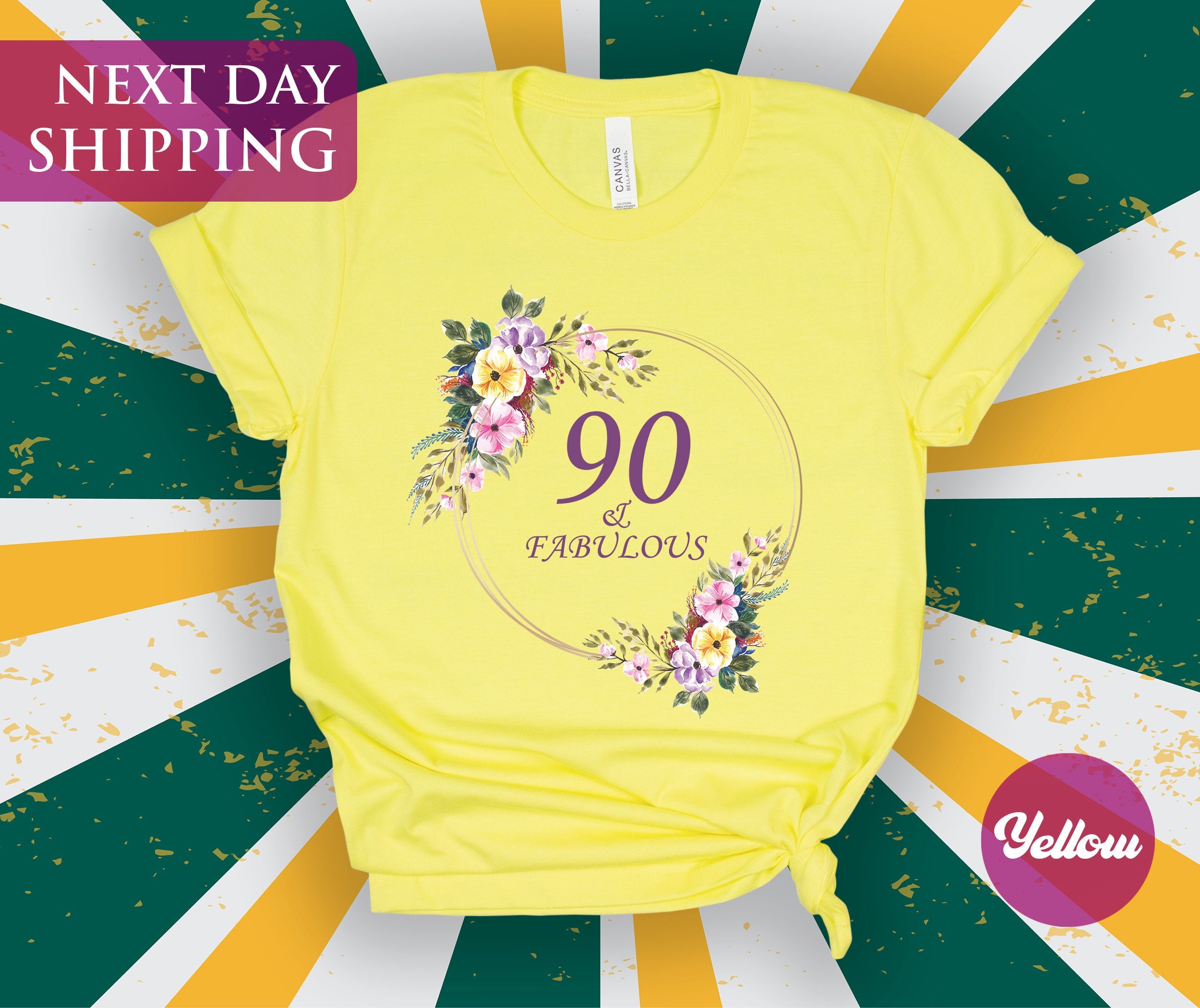 90 Fabulous Birthday Shirt 90th Birthday Party 90th Birthday - Etsy