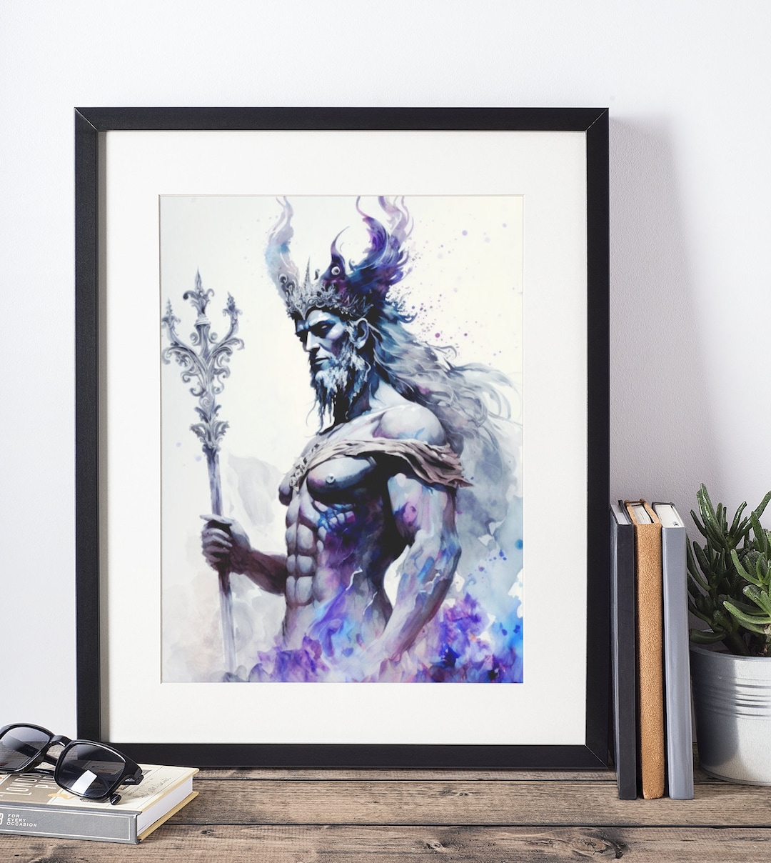 Hades Greek God of the Underworld Printable Digital Watercolor Art ...