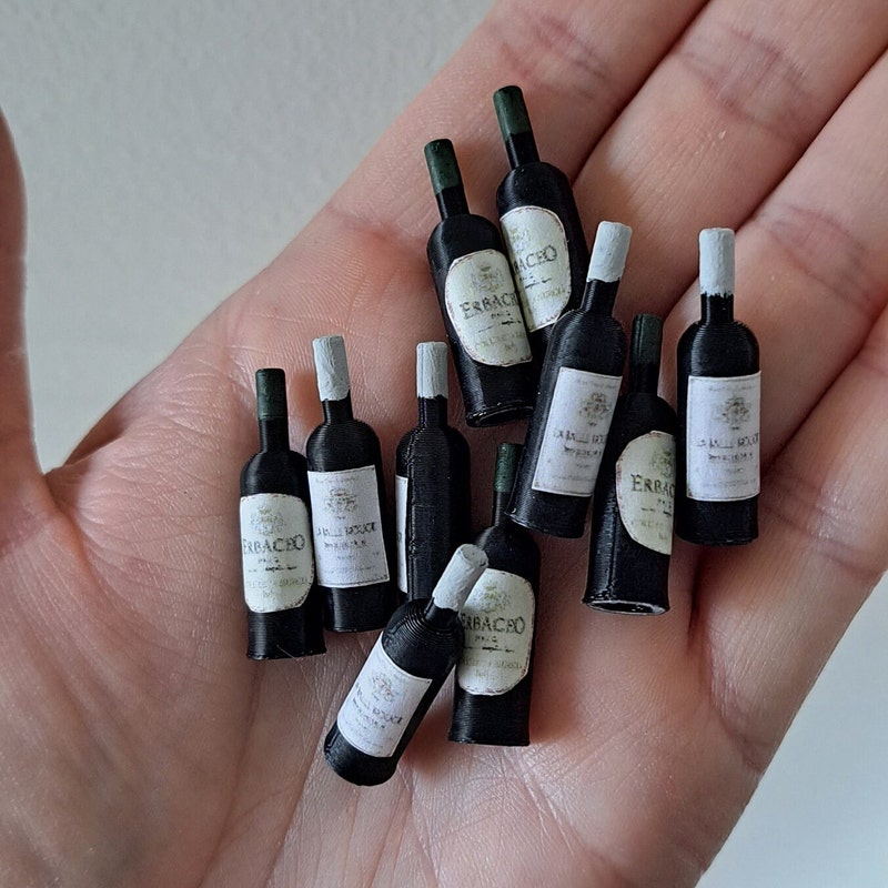 Dollhouse Miniature Wine Bottles - Etsy