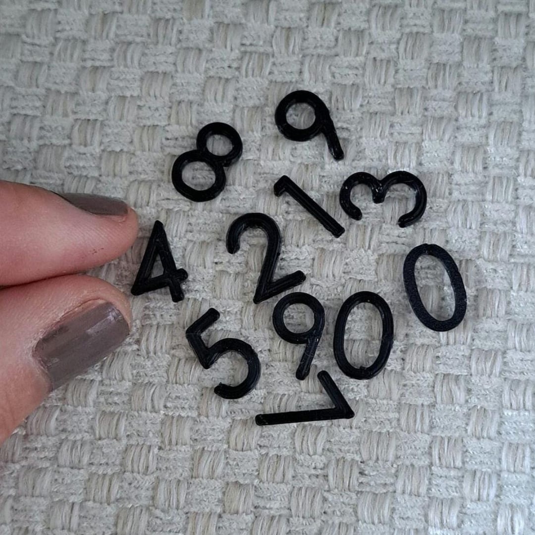 Miniature Dollhouse House Numbers: 1/12 Scale Decor (set of 11 Pcs) - Etsy