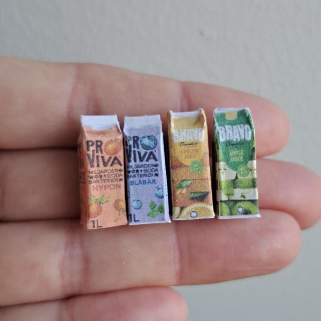 Miniature Dollhouse Swedish Juice: 1/12 Scale Grocery Decor - Etsy
