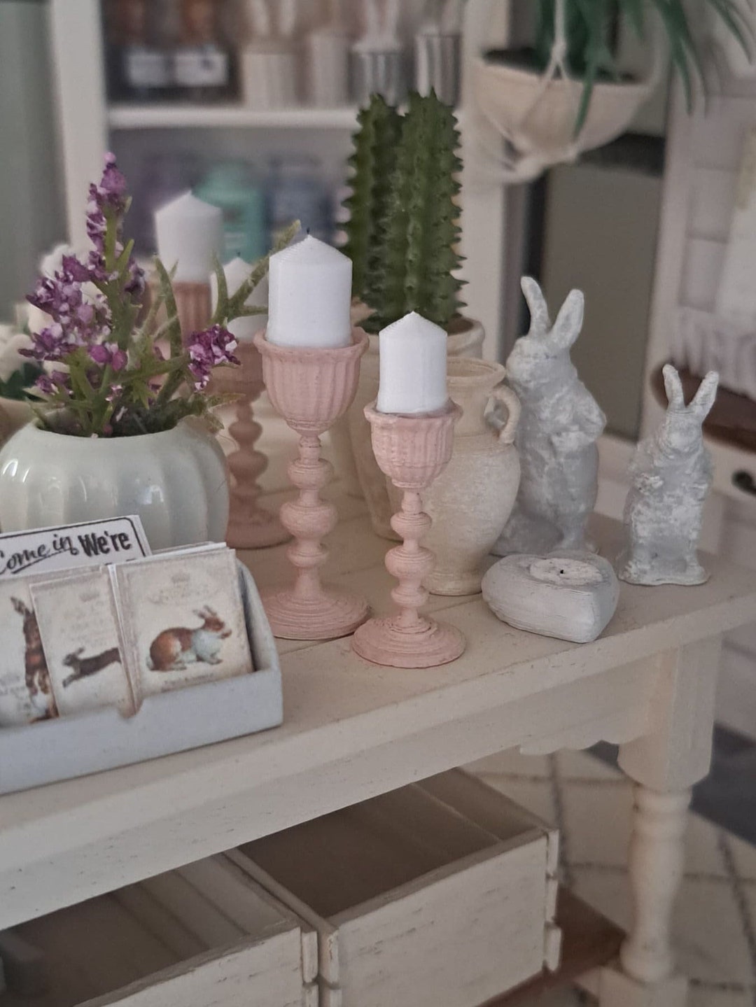 1:12 Miniature Dollhouse Candle Pillars Home Farmhouse Decorating Dolls ...