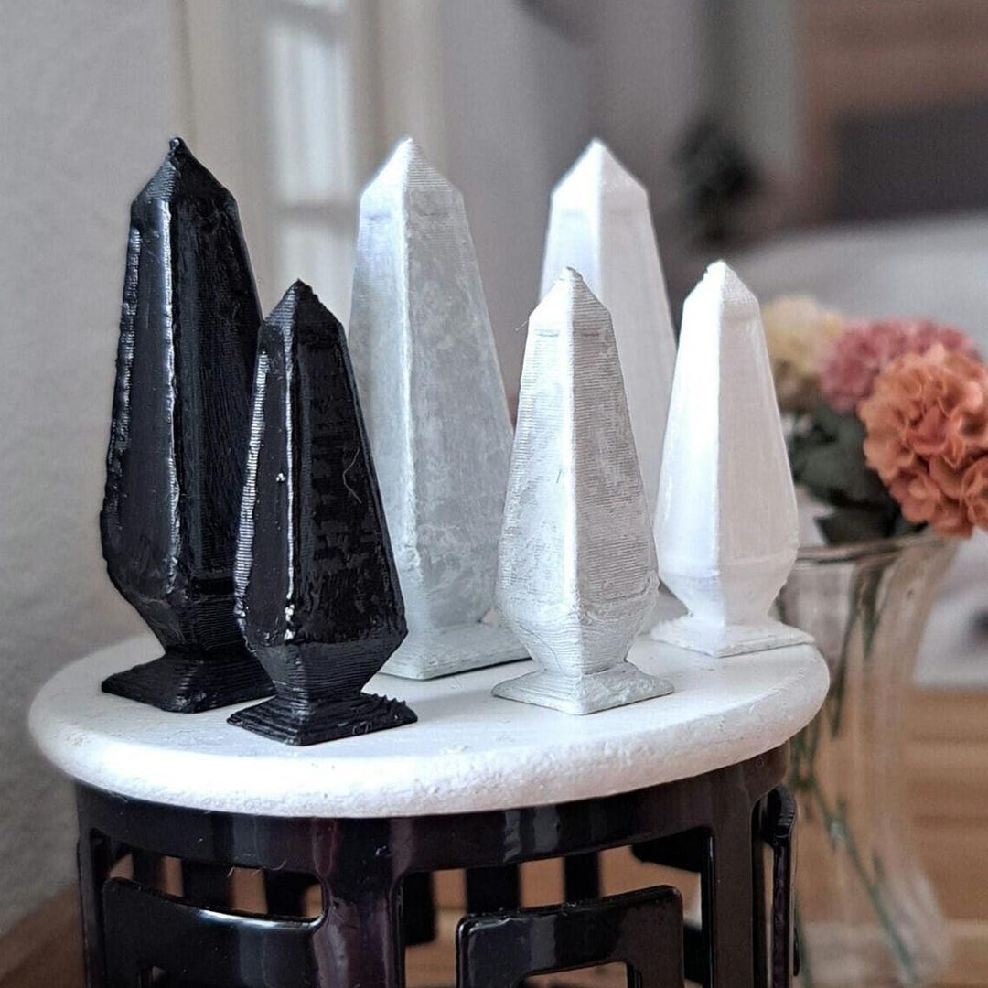 1:12 Miniature Dollhouse Obelisk Decor Set Dollhouse Decor Home ...