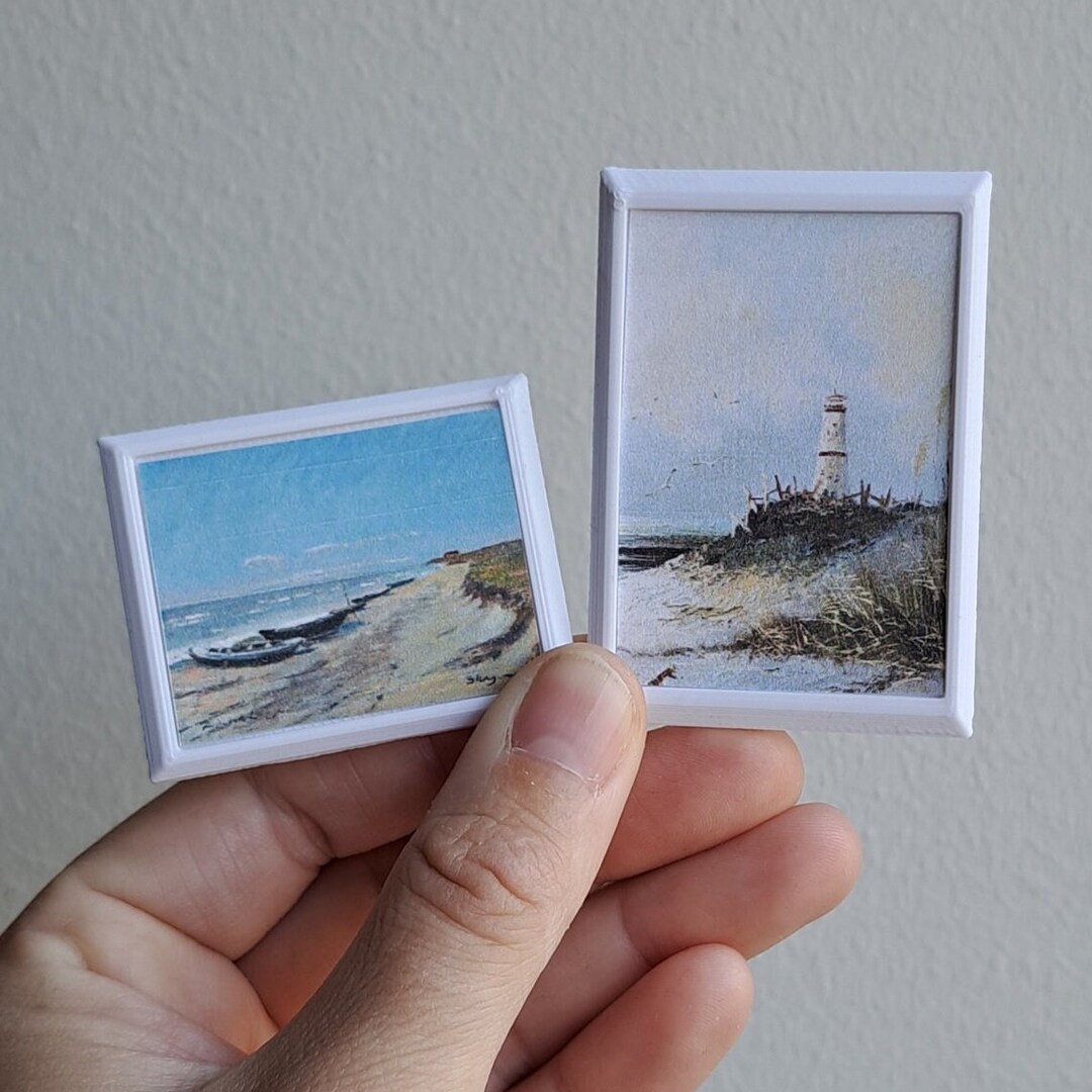 1:12 Miniature Dollhouse Art Wall Paintings Skagen Denmark Danish Home ...