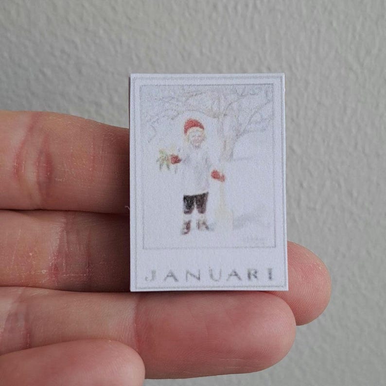 Miniature Dollhouse Calendar: 1/12 Scale Decor - Etsy