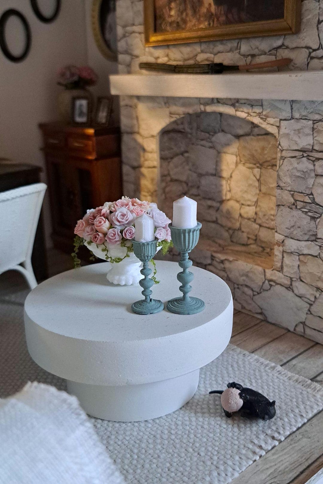 1:12 Miniature Dollhouse Candle Pillars Home Farmhouse Decorating Dolls ...