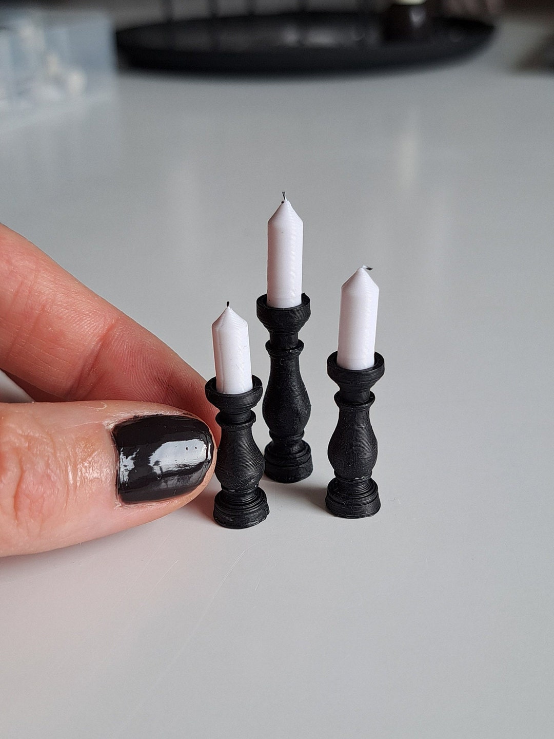 1:12 Miniature Dollhouse Candle Pillar Home Decor Decoration Dolls ...