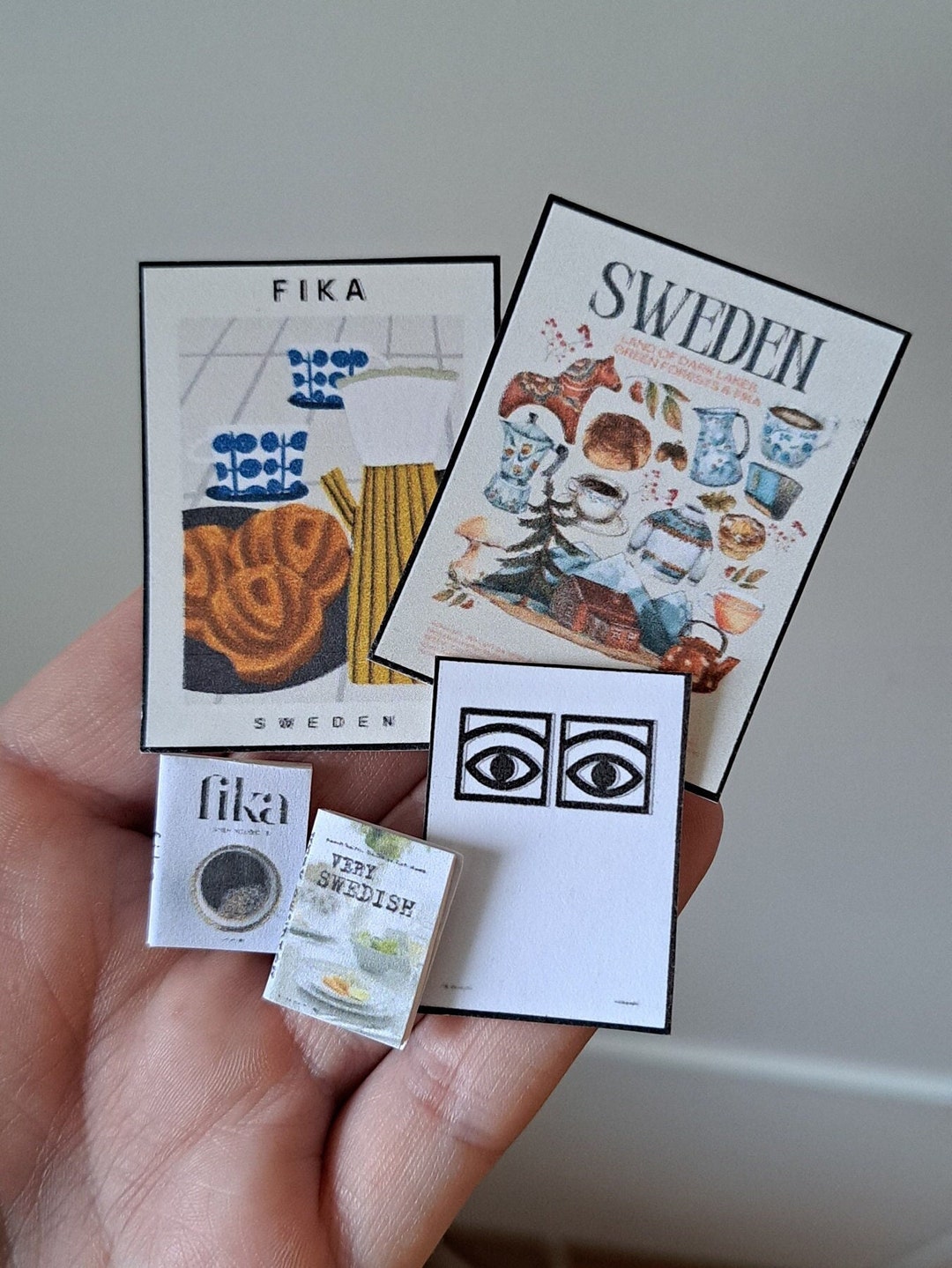 1:12 Miniature Dollhouse Fika Wall Poster Sweden Fika Books Home ...