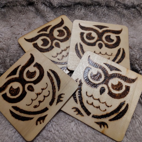 Owl Coasters - Etsy