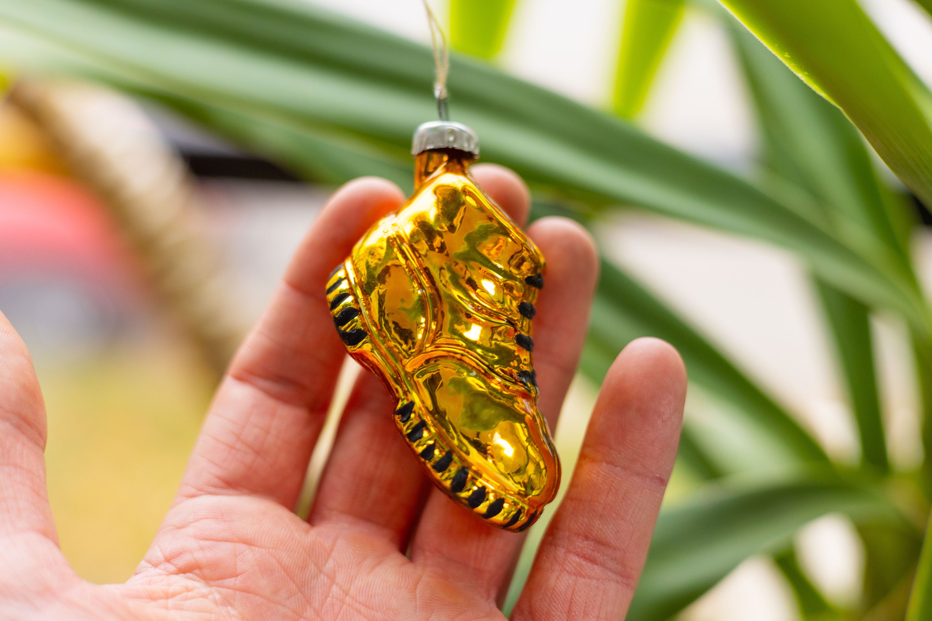 Vintage Blown Glass Boot Waffle Stomper Christmas Ornament - Etsy