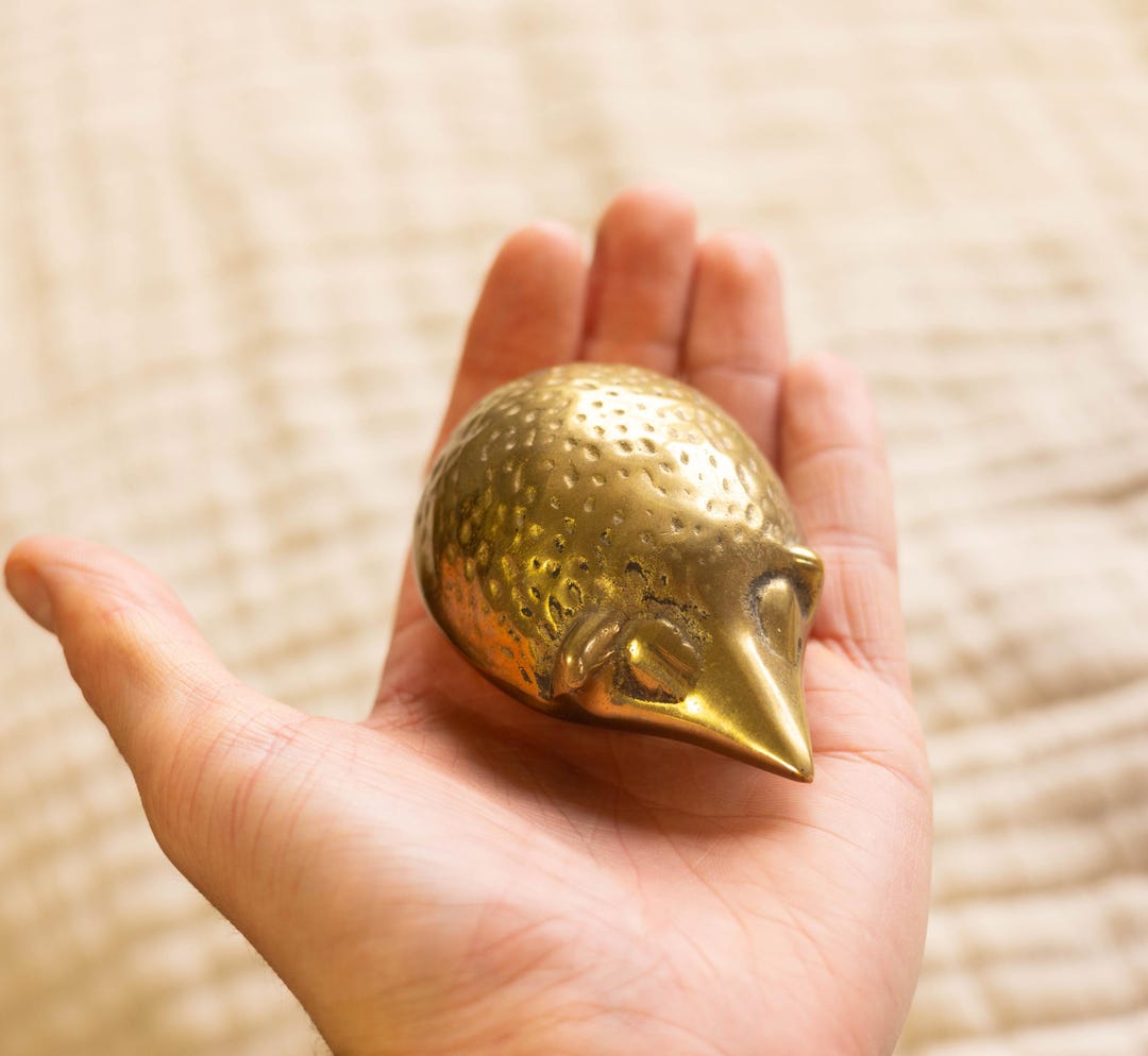 Vintage Brass Hedgehog | Brass Animal Figurine | 1960s MCM Décor - Etsy